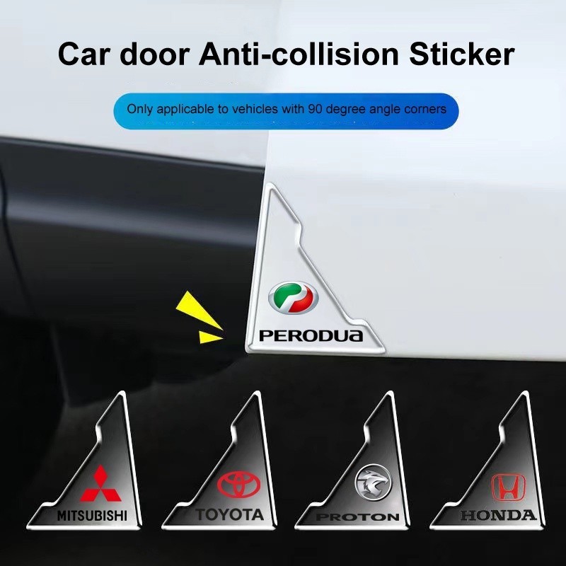 4 pieces Car Transparent Door Corner Protector Anti-collision Sticke ...