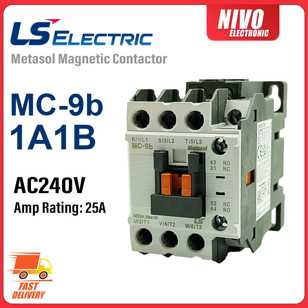 LS Electric Metasol MC-9b Electric Magnetic Contactor 3P 1A1B AC240V | Shopee Malaysia