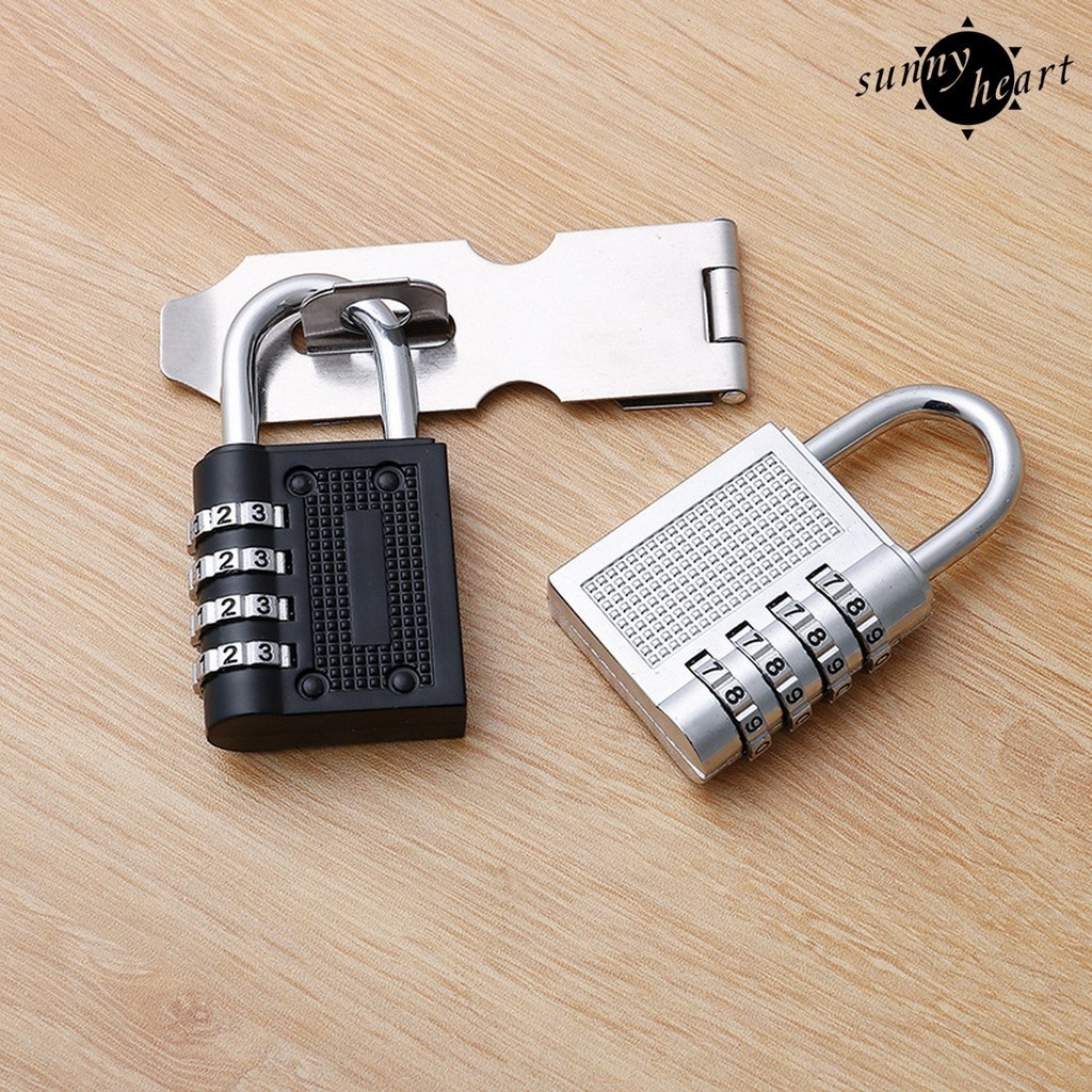 [SH]Door Padlock 4 Digit Combination Anti-theft Zinc Alloy High ...