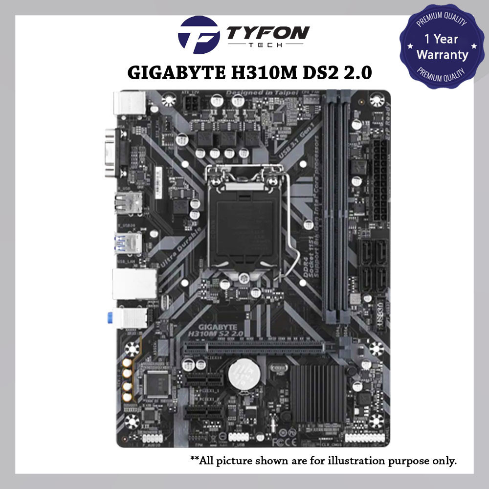 GIGABYTE H310M S2 2.0 LGA 1151 Desktop Motherboard (Refurbished) | Shopee Malaysia