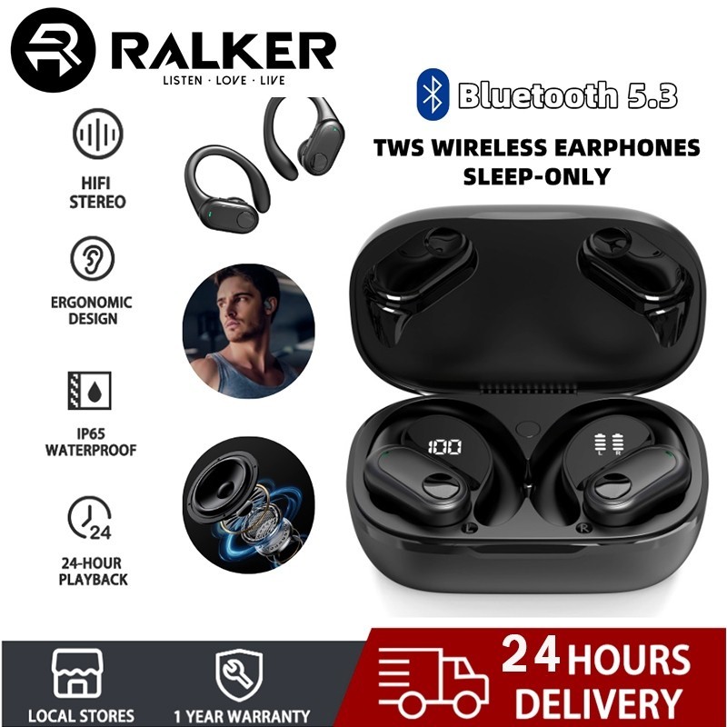 RALKER Wireless Earbuds 75hrs Bluetooth 5.3 Headphone Sport Bluetooth ...