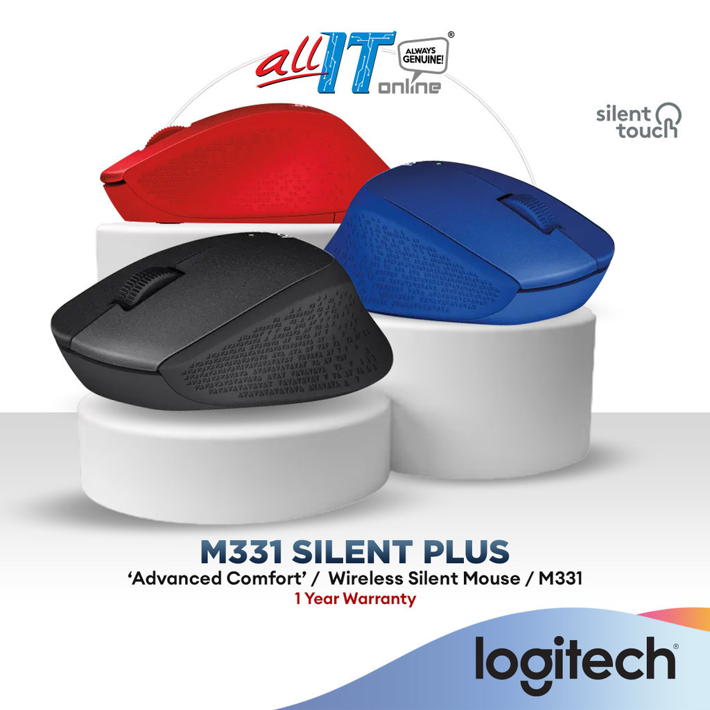 Logitech M331 Silent Plus Wireless Mouse, 2.4 GHz with USB Nano ...