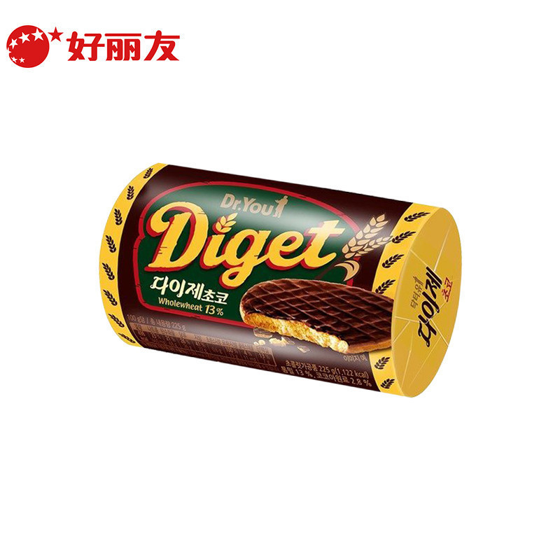 Korea Orion Diget Wholewheat Choco Cookies 225g 韩国 好丽友 全麦巧克力饼干 | Shopee ...
