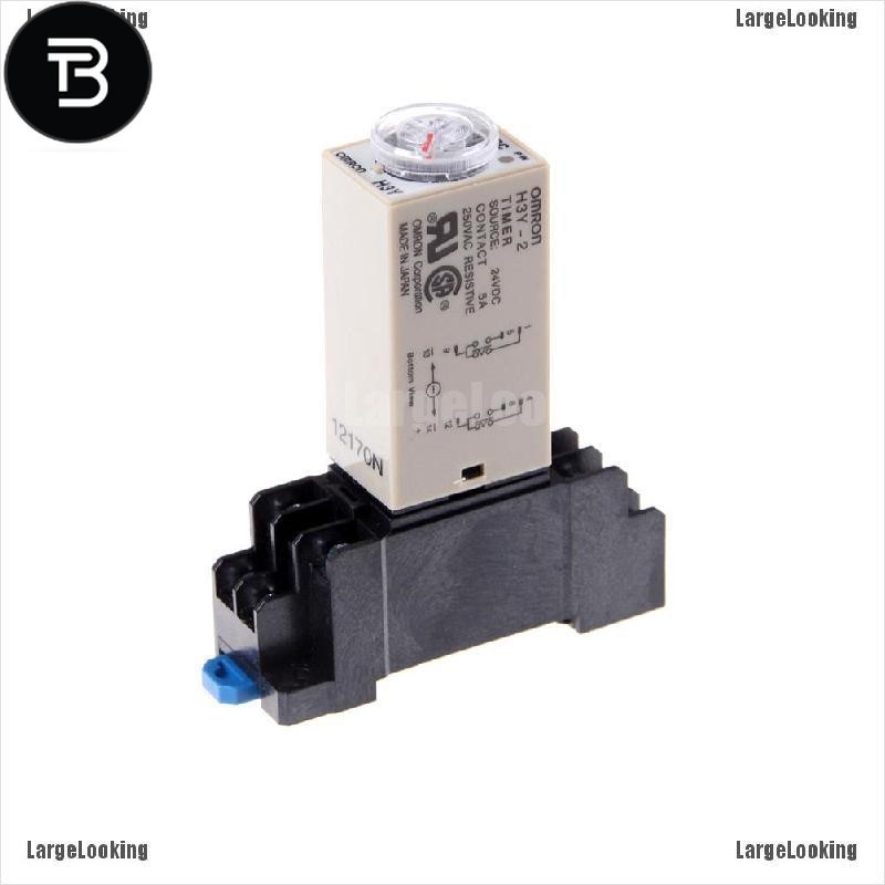 TB LargeLooking DC 24V H3Y-2 Power On Time Relay Delay Timer 0-60 ...