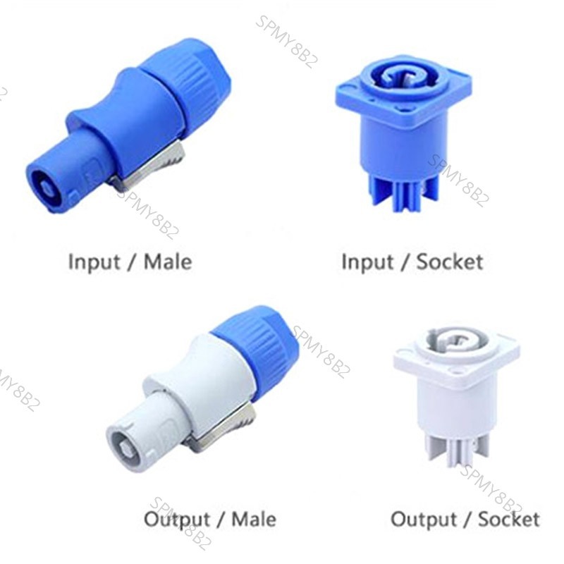3pin Power adapter Powercon Xlr Connector Lockable Cable male female ...