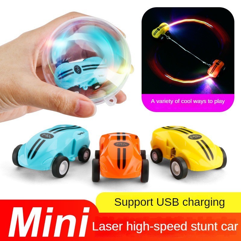 Mini high-speed laser car pocket mini toy car 360 degree rotating ...