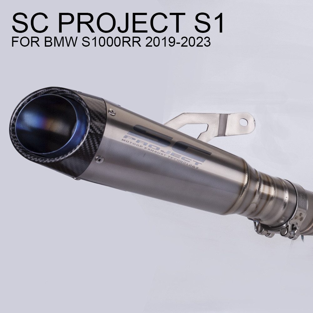 SC project exhaust slip-on Titanium line for BMW S1000RR 2019-2023 ...