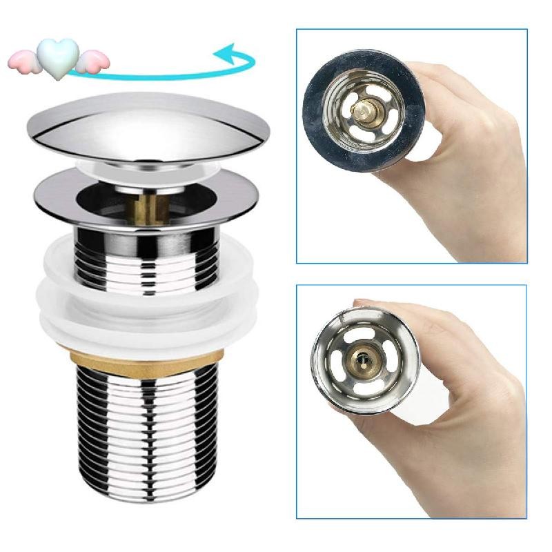 Spring drain for washbasin click-clack pop-up drain with push button ...