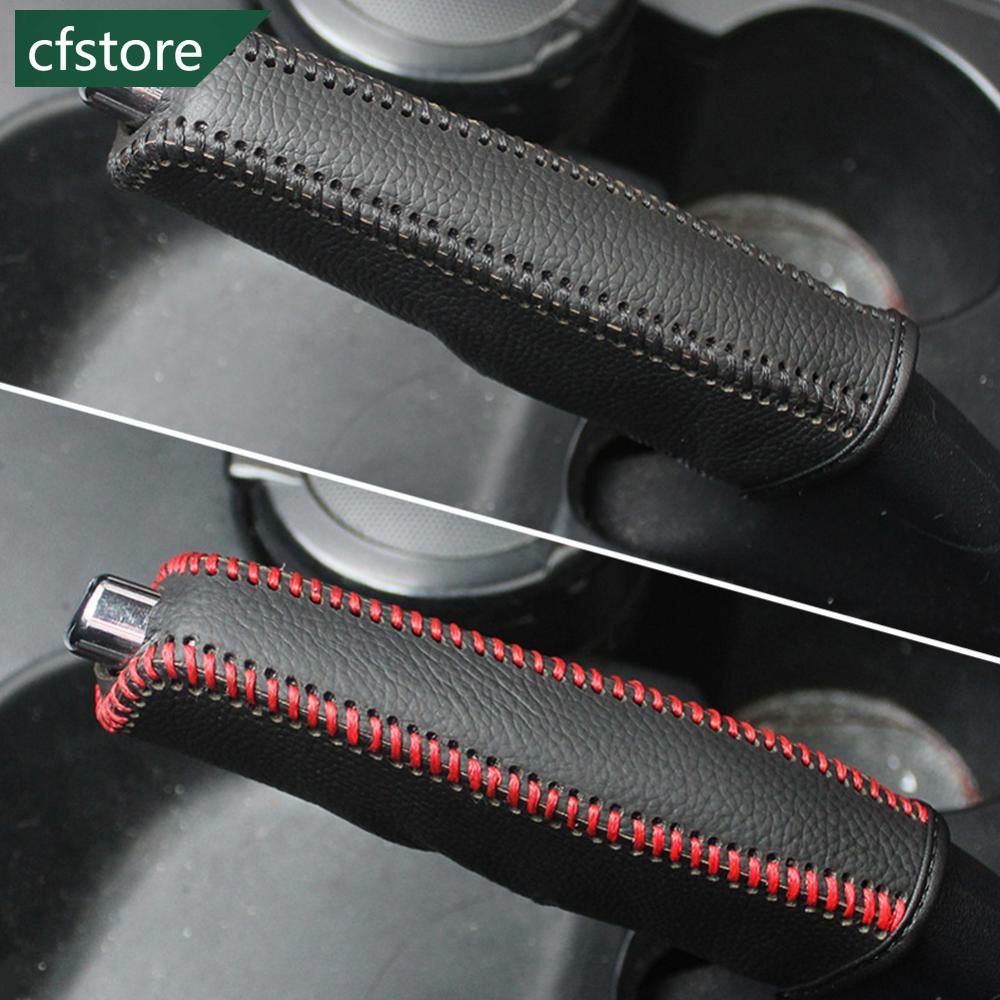 CFSTORE Car Gears Handbrake Cover PU Leather Shift Lever Cover Collars ...