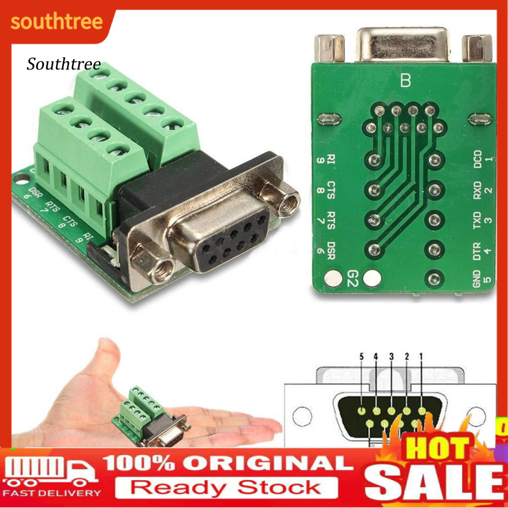 STT DB9 9-pin Female Adapter RS-232 Serial Port Interface Breakout Board Connector | Shopee Malaysia