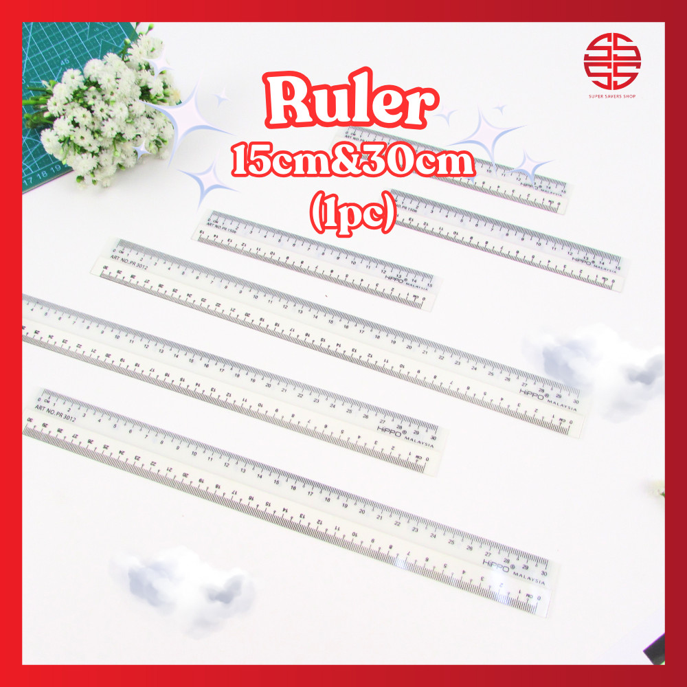 [Super SaverS] Hippo Pembaris Plastik 15cm & 30 cm Soft Plastic Ruler ...