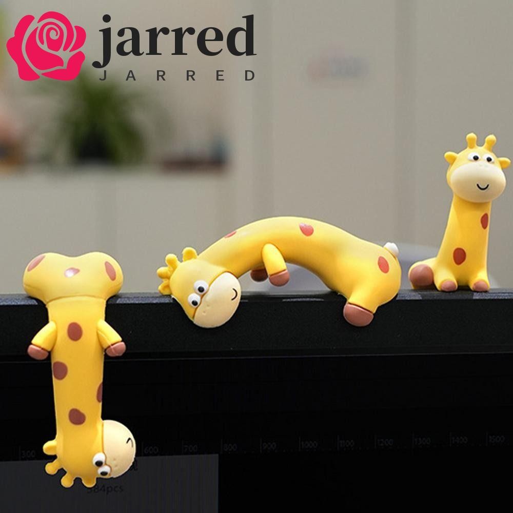 JARRED Computer Monitor Decor, Lying Animal 3D Desk Toy Giraffe Screen ...