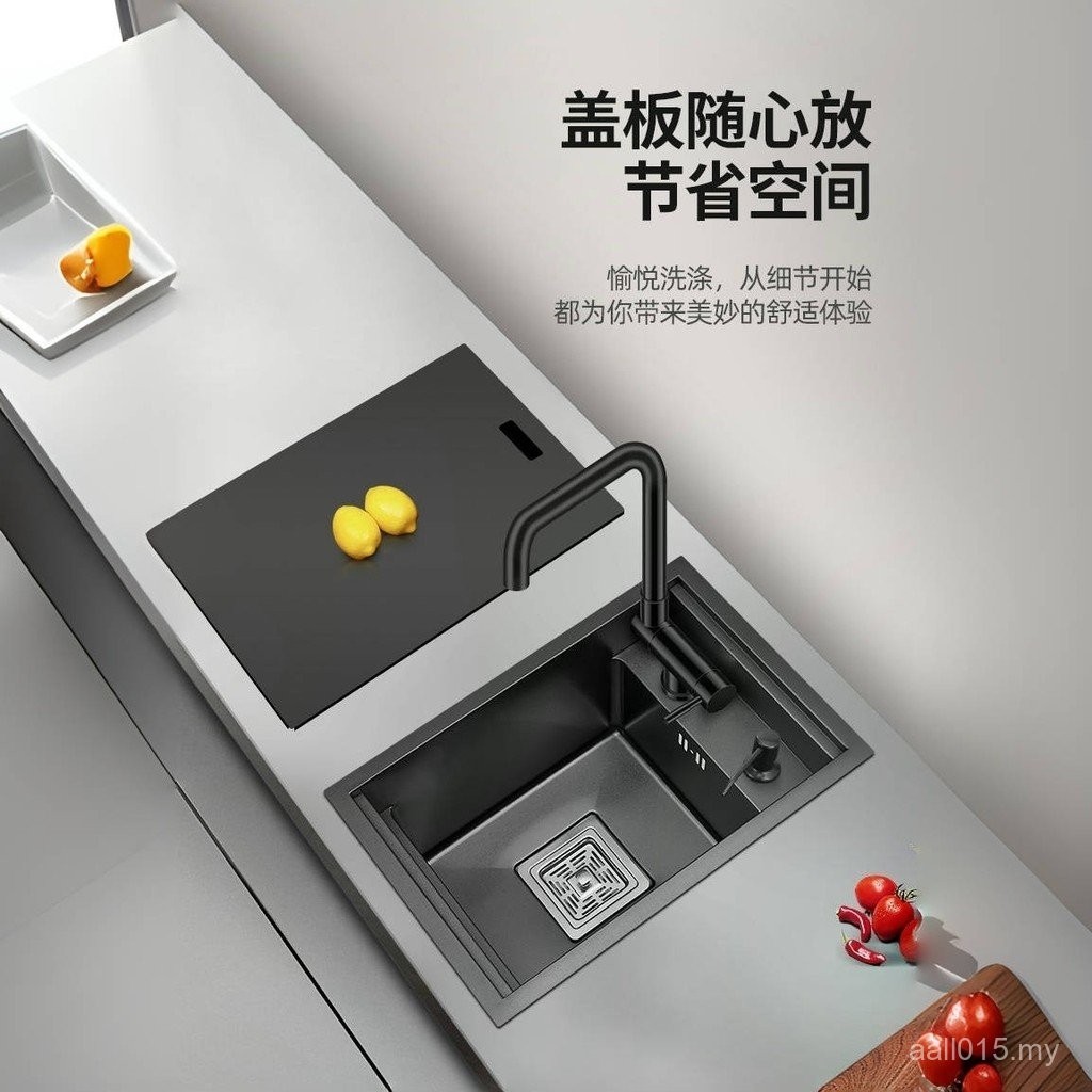 Black Bar Wash Basin Hidden Stainless Steel Handmade Single Slot ...