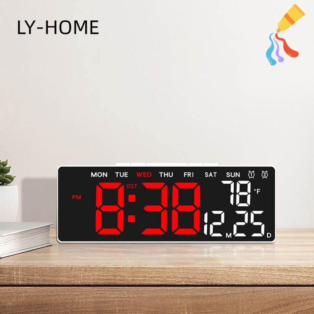 LY-HOME Electronic Wall Clock, Wall-mounted Multi-functional Digital ...