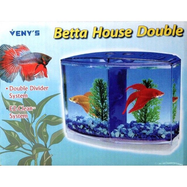 Betta fish Mini Aquarium Fighting fish tank double Fish Breeding Box ...