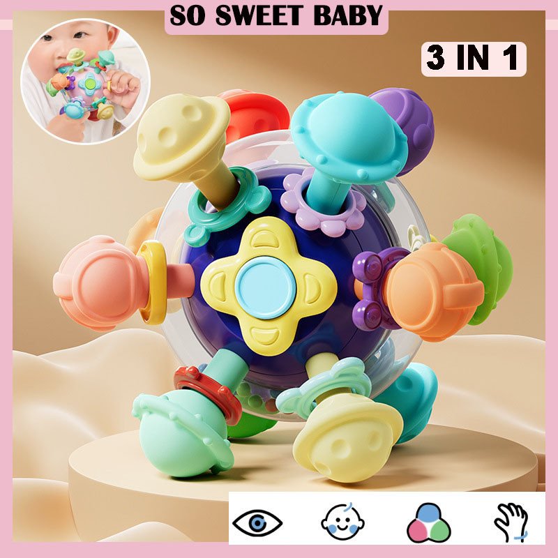 Baby Rattle Manhattan Ball Teething Toys Rattling Tooth Pull String ...