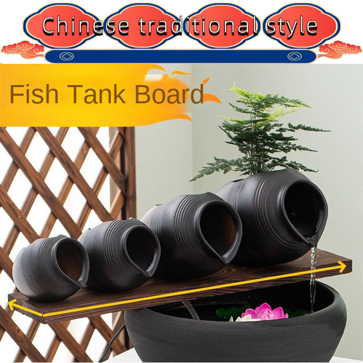 Ready Stock Circulating Flowing Water Ceramic Tank Ancient Method Fish ...