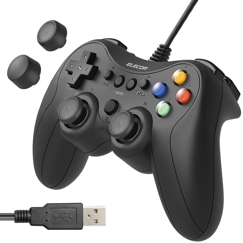 ELECOM Gamepad Wired Xinput PS System Placement FPS Specifications ...
