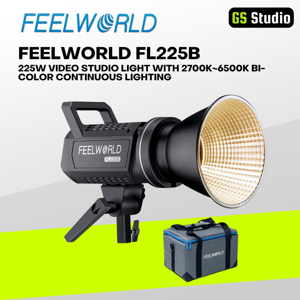 FEELWORLD FL225B 225W Video Studio Light with 2700K~6500K Bi-Color ...