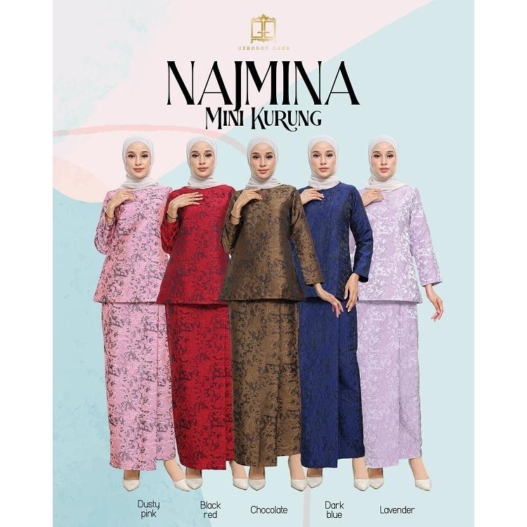 Mini Kurung Najmina By GEROBOK GAGA 3D Brocade Series S-XL | Shopee ...