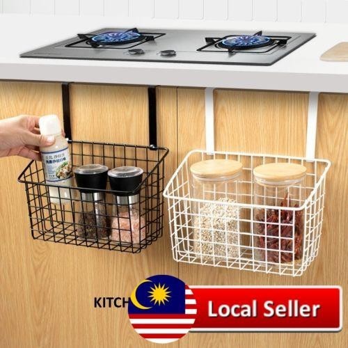 Kitchen Hanging Rack Grocery Rack Easy Installation Tandas Dapur Rak ...