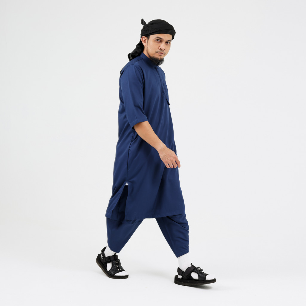 Navy Blue Kurta Afdal 2024 Limited Edition | Shopee Malaysia