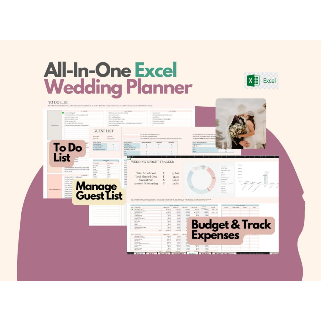 JGD Wedding/Kahwin/Akad Nikah Excel Budget Itinerary Checklist Planner ...