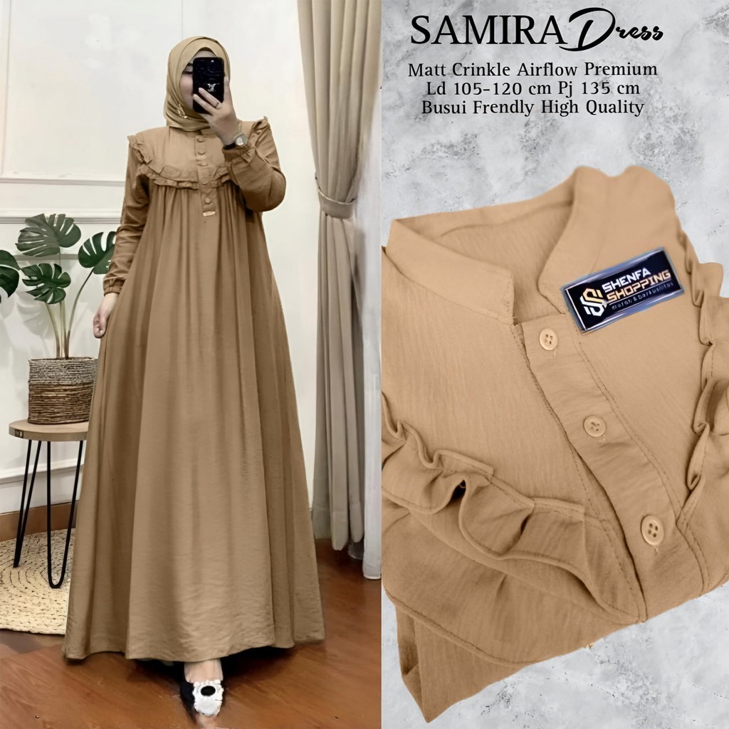 Latest CRINKLE AIRFLOW GAMIS 2025 // SIMPLE ELEGANT WOMEN'S MUSLIM ...