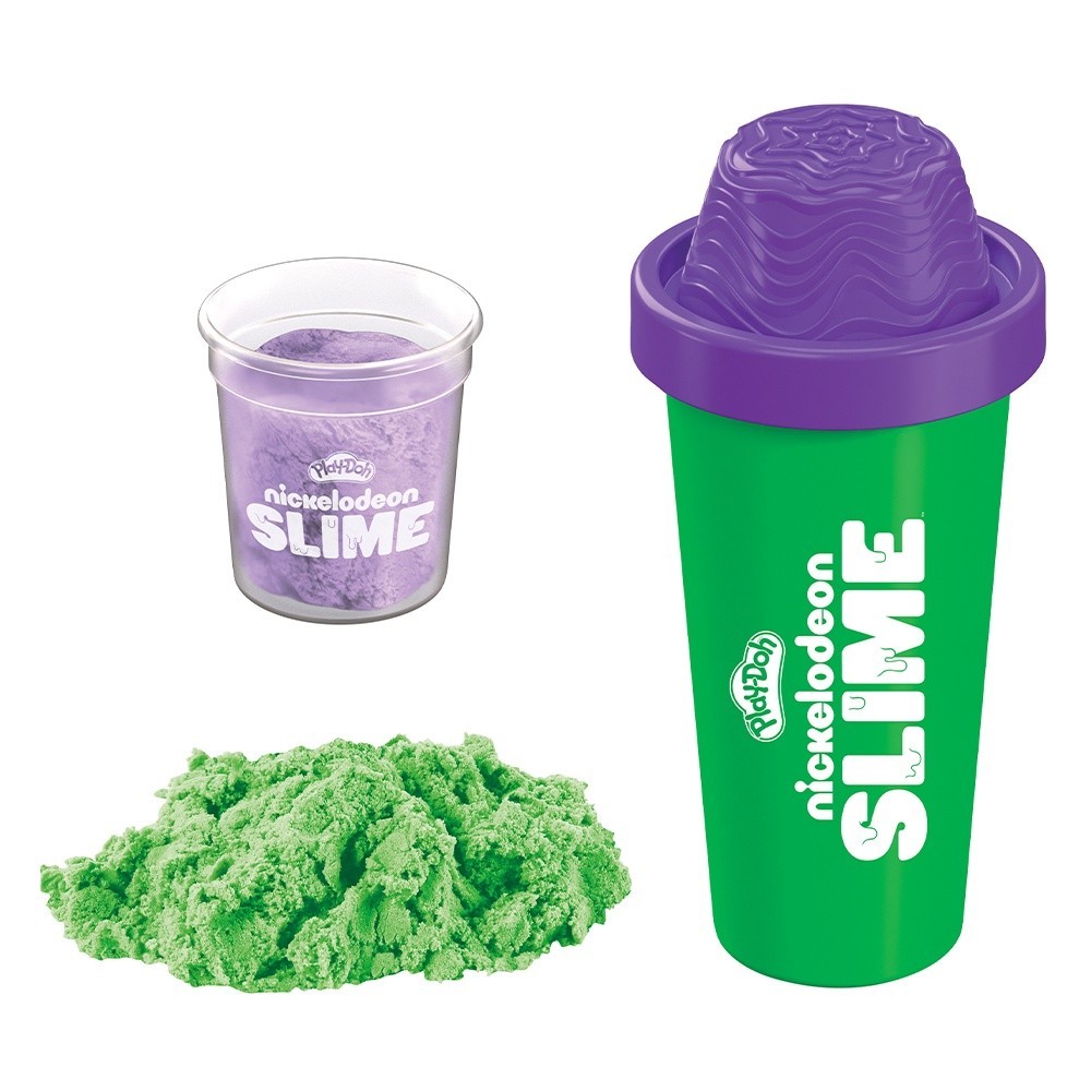 Play-Doh Nickelodeon Slime Stretchy & Sandy Waterfall Slime with Green ...