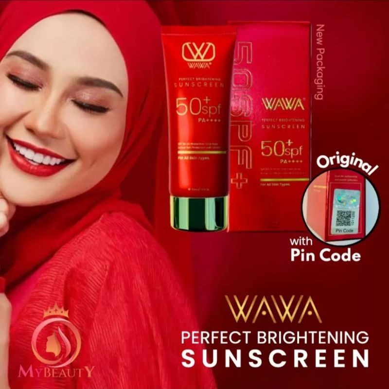 🔥💯𝗢𝗥𝗜𝗚𝗜𝗡𝗔𝗟 🔥WAWA SUNSCREEN SPF50 30ML SUNBLOCK VIRAL TERBAIK WAWA ...