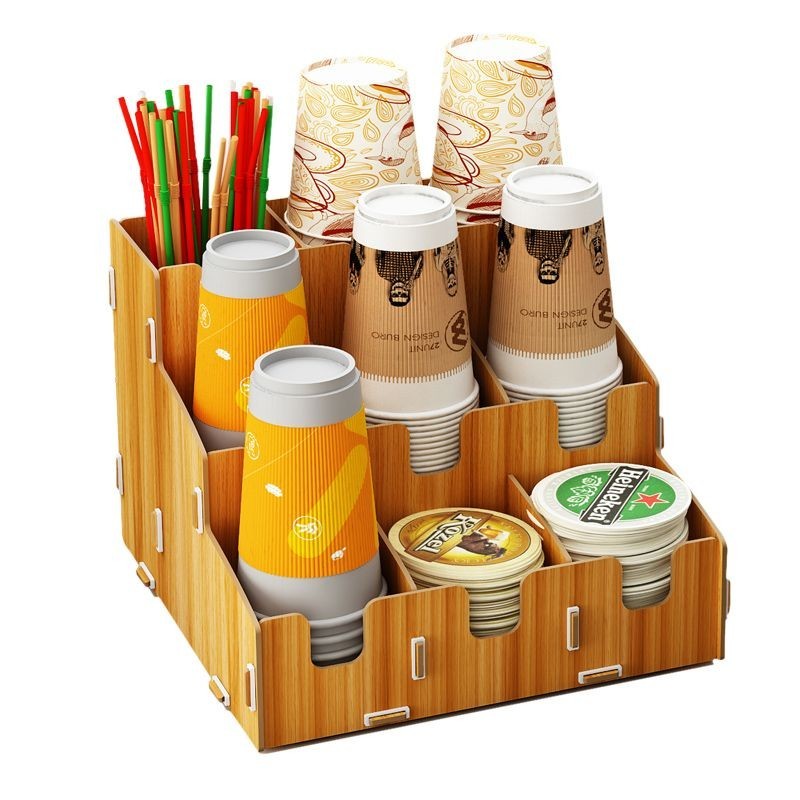 Disposable Paper Cup Storage Shelf Milk Tea Shop Pick-up Cup Device ...