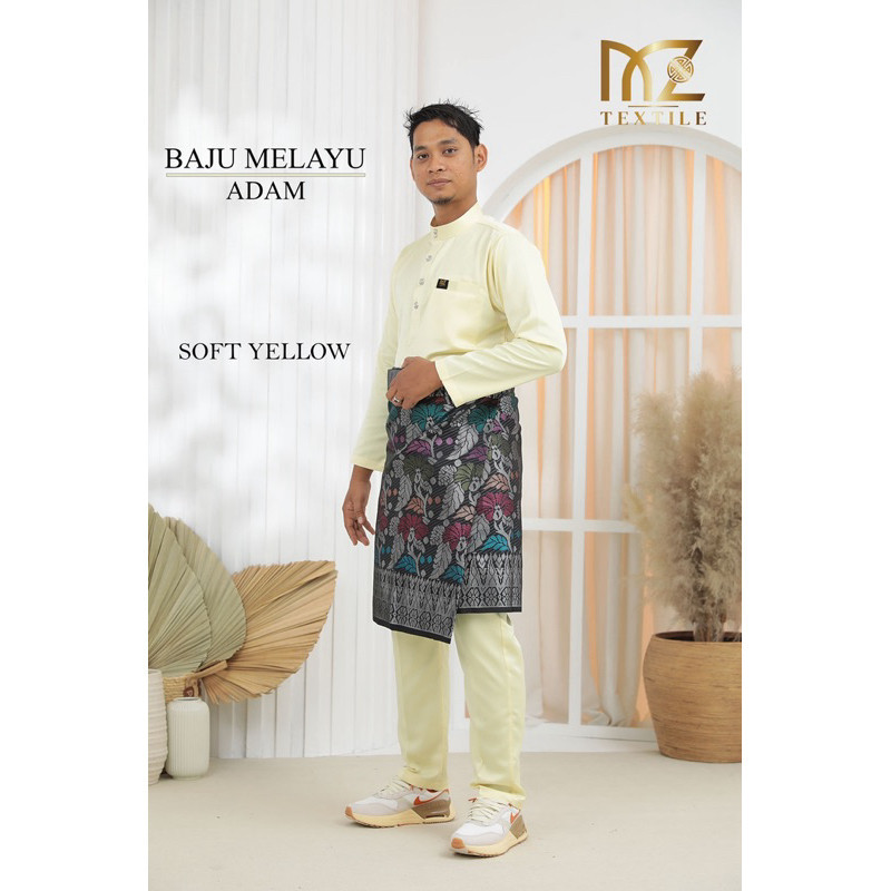 BAJU MELAYU CEKAK MUSANG LELAKI DEWASA ADAM MAROON ROSE GOLD SOFT ...
