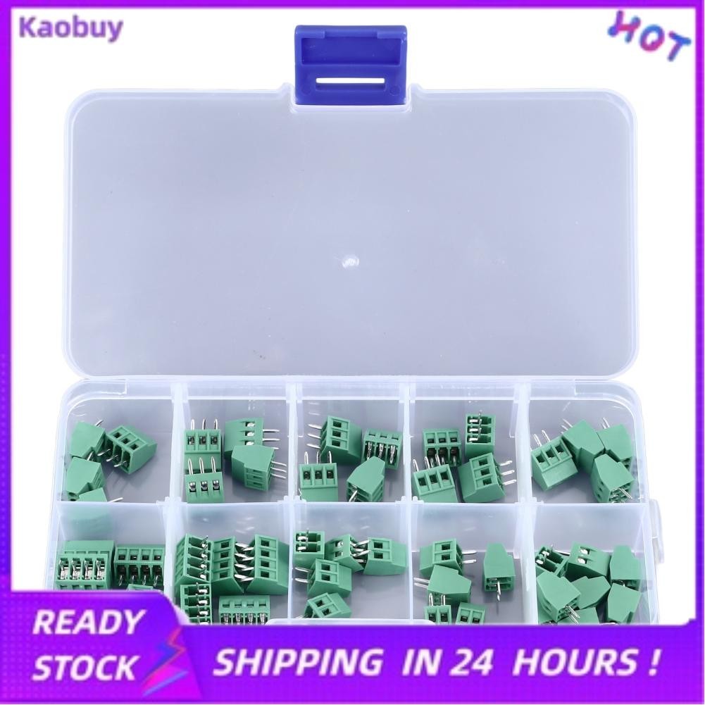 Kaobuy 50 X Screw Terminal Connector 2.54mm Pitch 2P 3P 4P PCB Mount ...