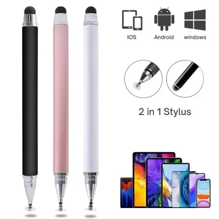 2 In 1 Touch Screen Pen - Universal Stylus Pen - For Tablet Phone iPad ...
