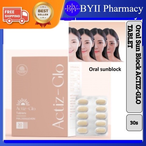Oral Sun Block ACTIZ-GLO TABLET 30'S (Lighten skin, reduce pigmentation ...