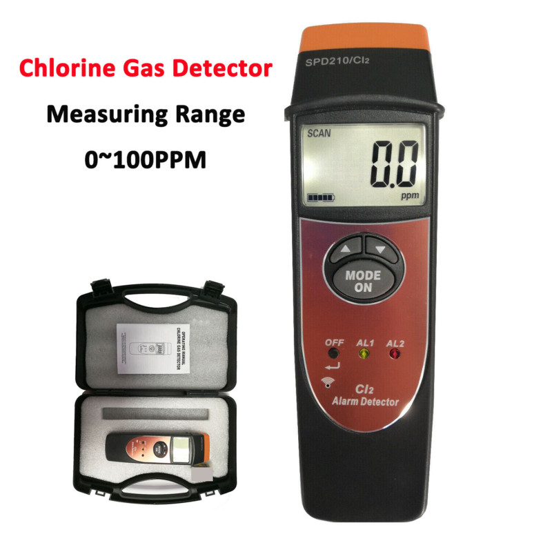 Digital Chlorine CL2 Gas Leak Alarm Detector CL2 Concentration Monitor ...