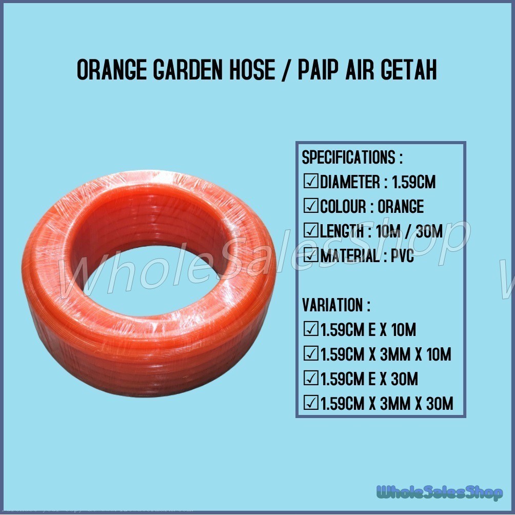 Orange Garden Hose Rubber Chemi Hose Water Hose Paip Air Getah Oren Hos ...