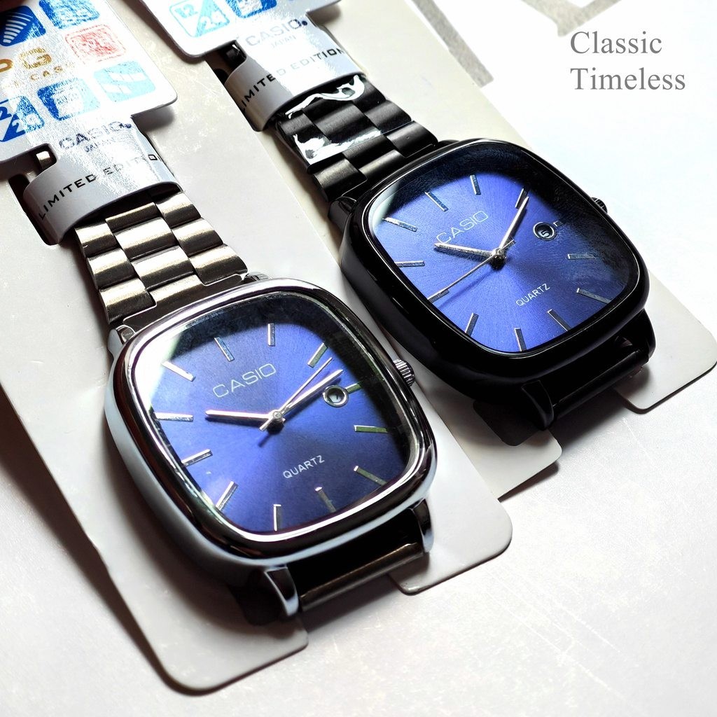 New Classic A138 Black Purple Tone Retro Watch, Colorless Stainless ...