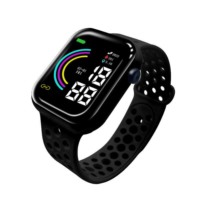 New LED Electronic Watch Student Rainbow Digital Display LED Electronic ...