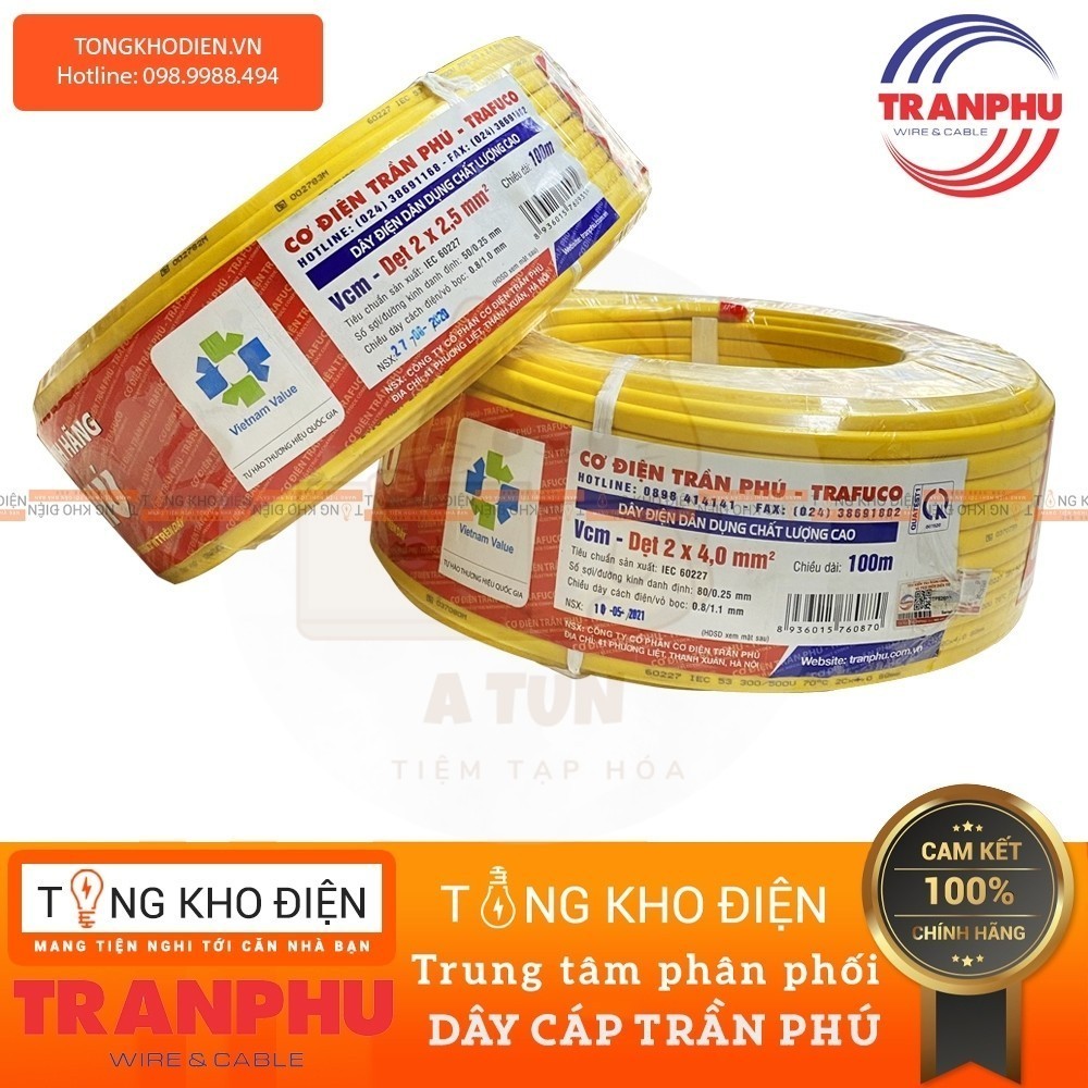 Tran Phu Liet Electrical Wire [Genuine] - Copper Core 100% | Shopee ...
