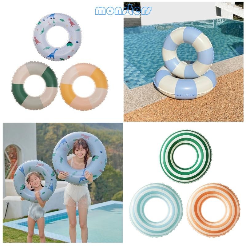 Mon Vintage Swim Ring Toy Inflatable Swimming Pool Floats Striped Pool ...