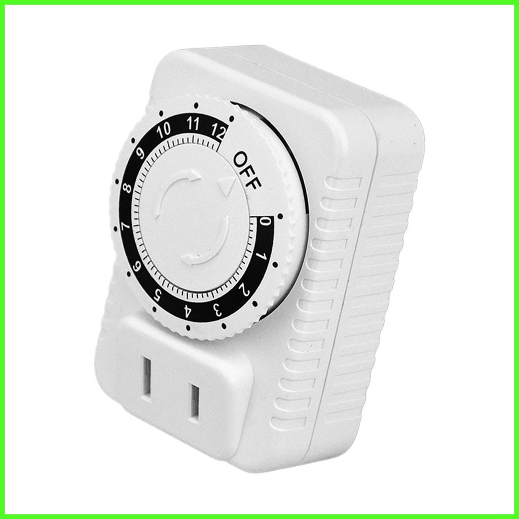 Electric Outlet Timer 12-Hour Plug-in Mechanical Countdown Timer Energy ...