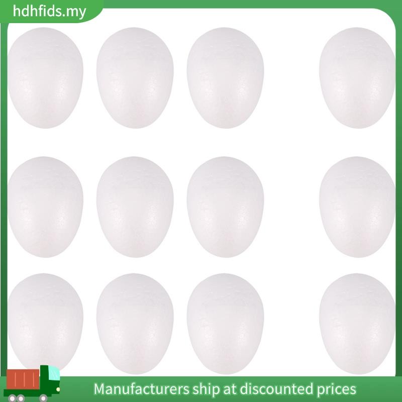 [in stock]12 Pack 3 Inch Easter Foam Egg White Styrofoam Egg Craft Egg ...