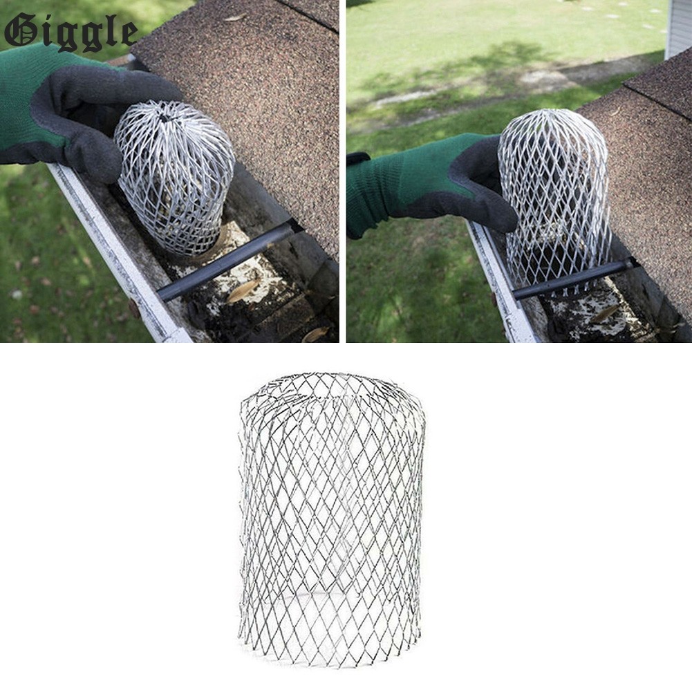 【GIG】Metal Mesh Gutter Leaf Debris Mud Trap Guards Drain Pipe Cover ...