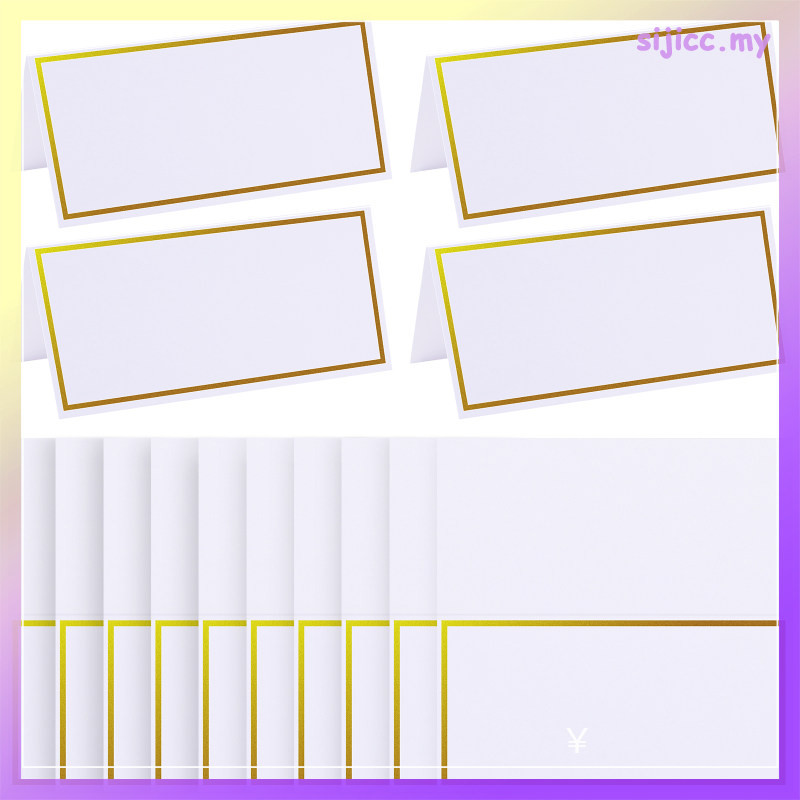 20 Pcs Gold Table Teepee Tent Folding Dining Name Card for Wedding ...