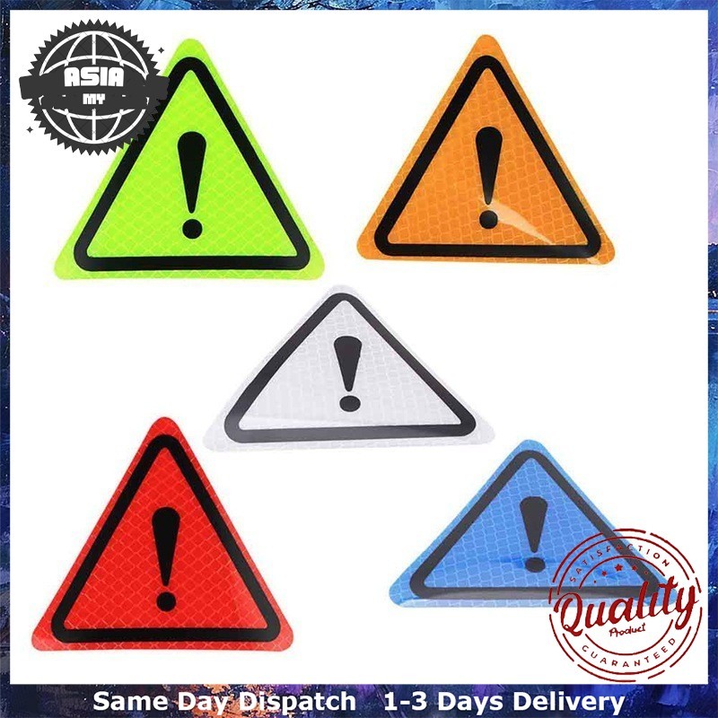 1 piece logo reflective triangle reflective sticker car tail ...