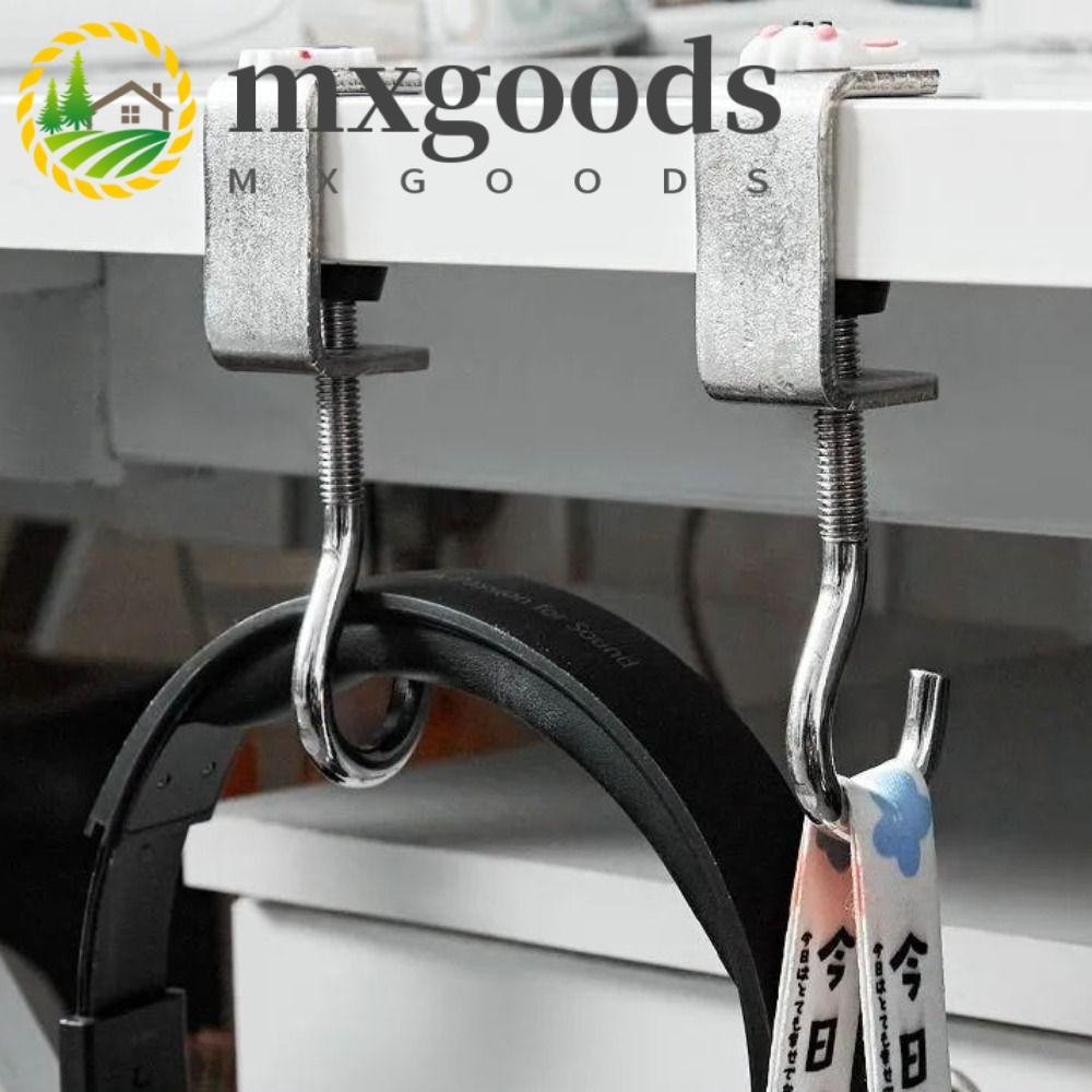 MXGOODS Table Edge Hooks, Metal Adjustable Desktop Hooks, Office Desk ...