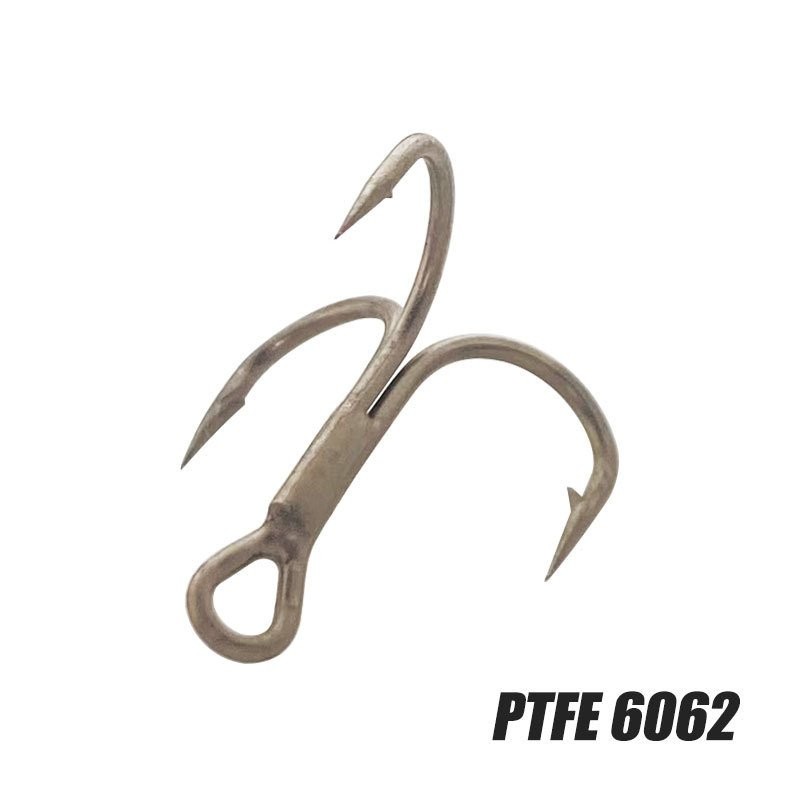 Fish Hook Teflon Three Hooks High Carbon Steel Reinforced 6062 Three ...