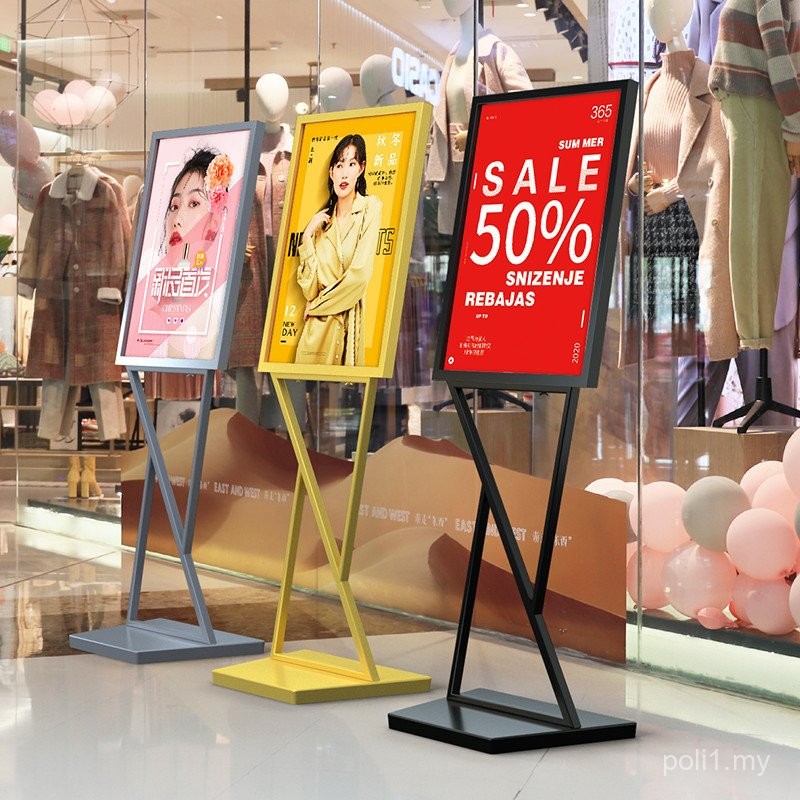 Billboard POP Display Stand Double V Stand Poster Stand Vertical Floor ...