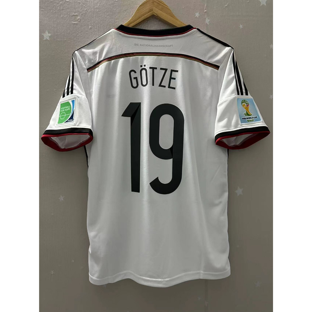 2014 Germany OZIL High Quality Home Retro Soccer Jersey T-shirt Custom ...